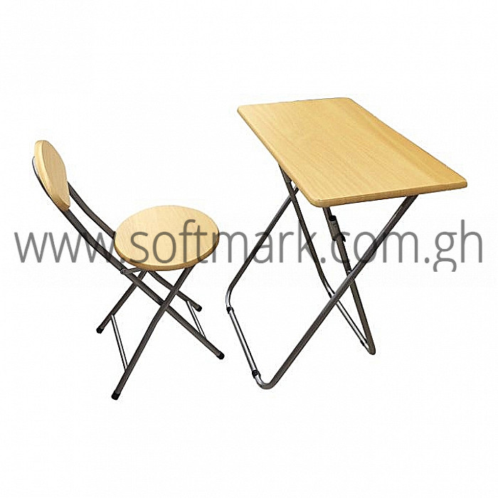 Softmark - Table With 1 Chair-Brown